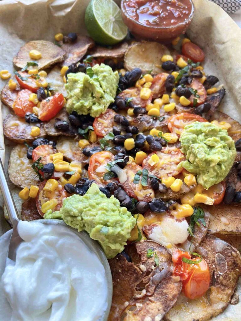 Sheet Pan Potato Nachos - Sammi Brondo