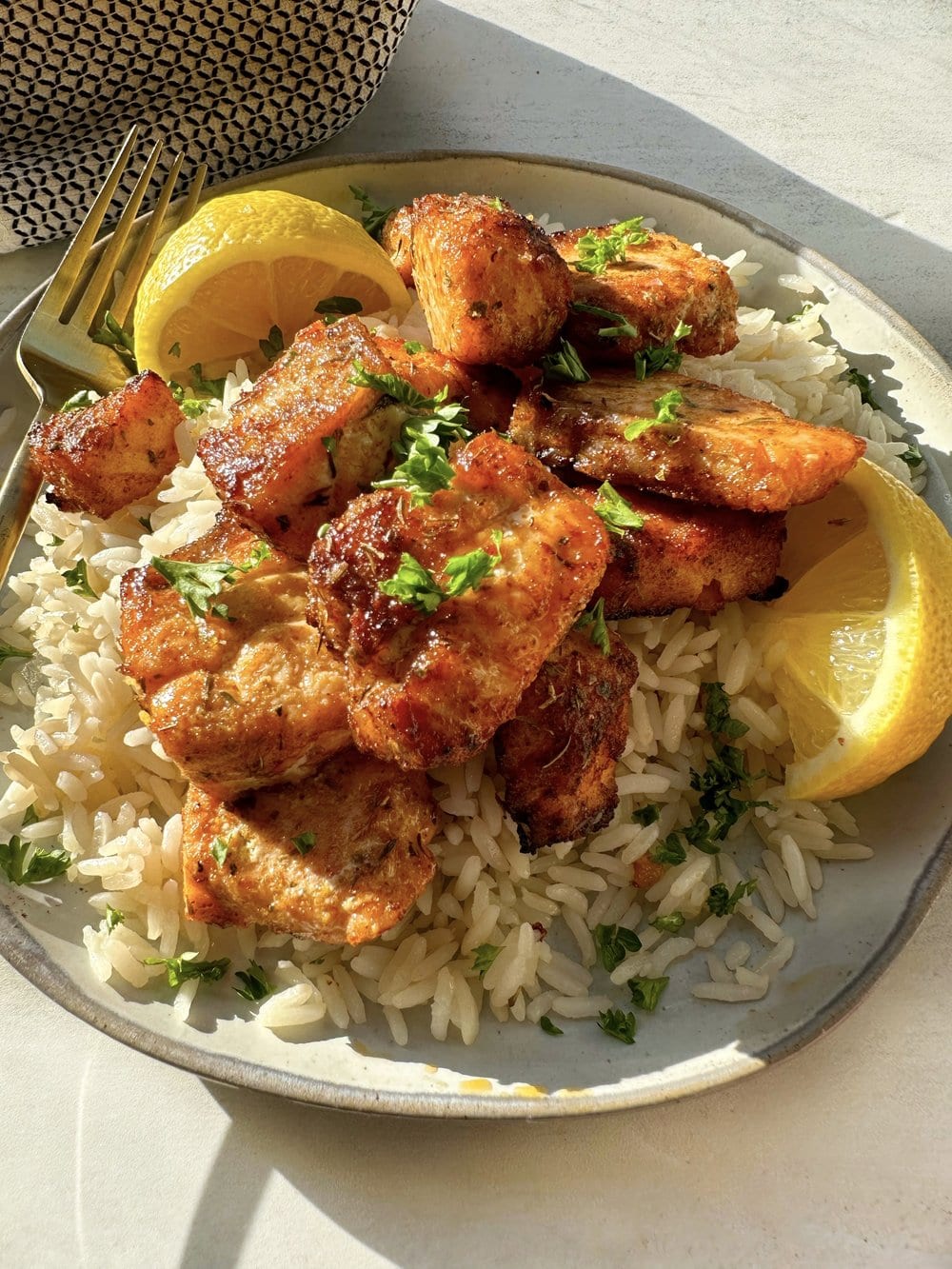 Blackened Salmon Bites - Sammi Brondo
