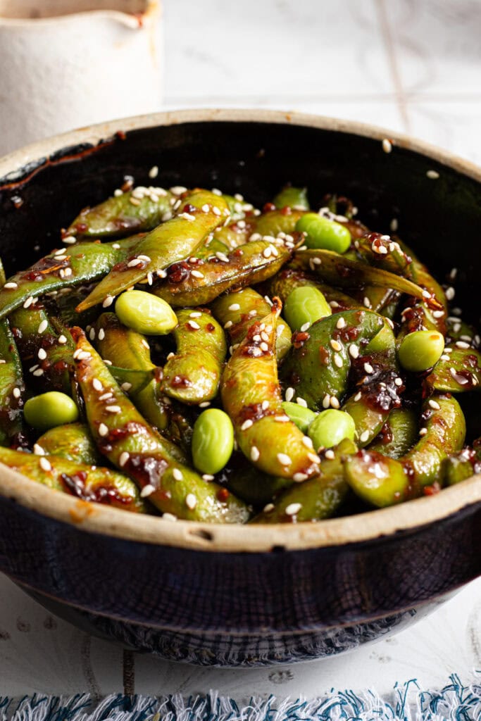 Chili Garlic Edamame - Sammi Brondo